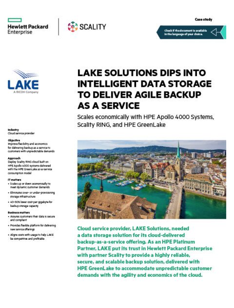 LAKE Solutions intelligent data storage I Scality