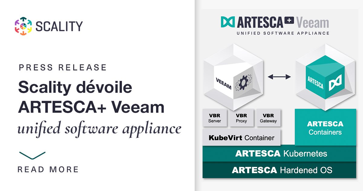 Scality dévoile ARTESCA+ Veeam, une appliance logicielle unifiée | Scality